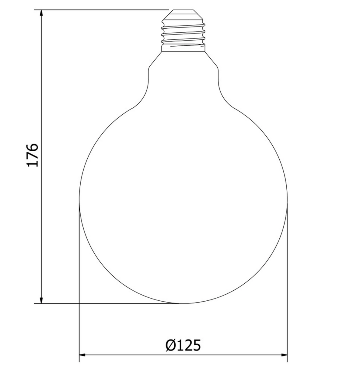 G125 White 125mm 4watt LED E27 – The Festoon Guys